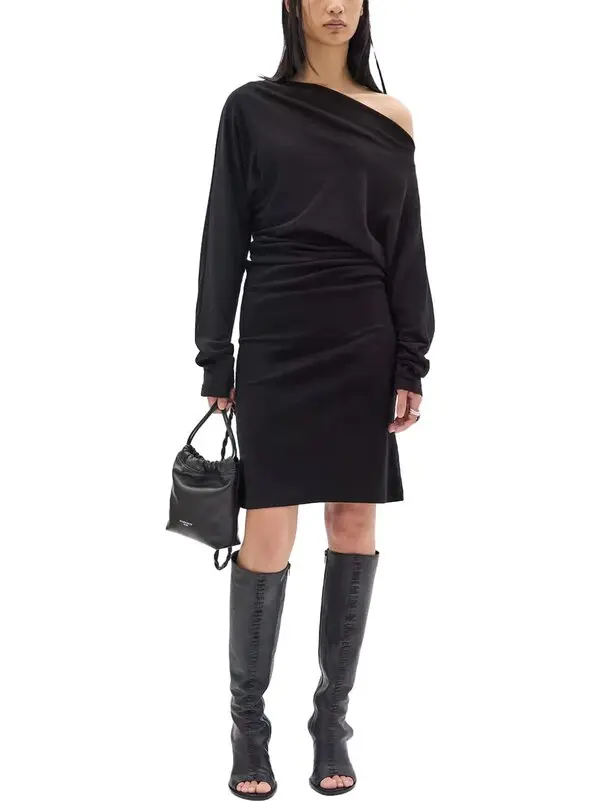 ANN DEMEULEMEESTER Bila Dropped-shoulder Midi Dress - Black
