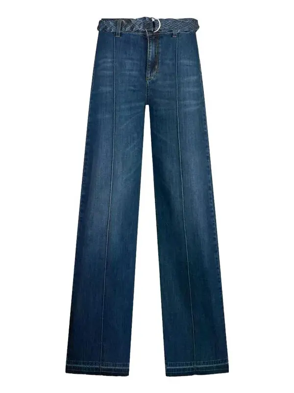 Liu Jo Braided Belt Flared Jeans - Blue