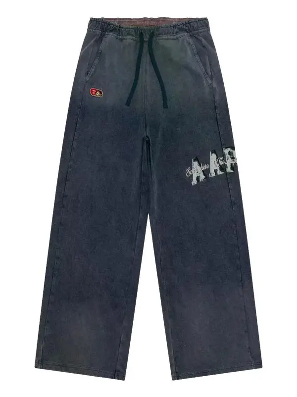 AAPE BY *A BATHING APE® Drawstring Appliqué Trousers - Blue