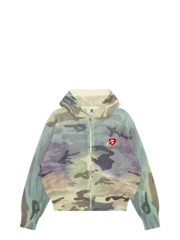 AAPE BY *A BATHING APE® Camouflage Zip Hoodie - Blue