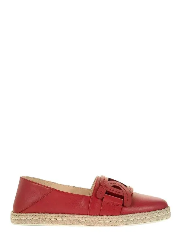 TOD'S Appliqué Espadrilles - Red