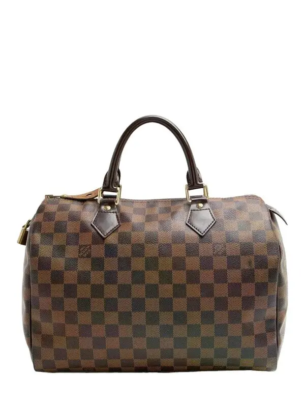 LOUIS VUITTON 2012 30 Speedy Damier Ebene Tote Bag - Brown