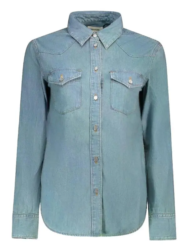 Zadig&Voltaire Button Flap-pockets Shirt - Blue
