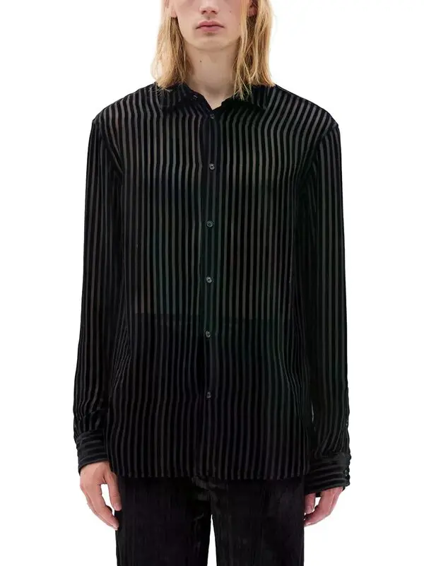 ANN DEMEULEMEESTER Striped Shirt - Black