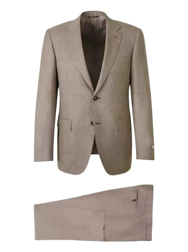 Canali Button-up Suit - Brown