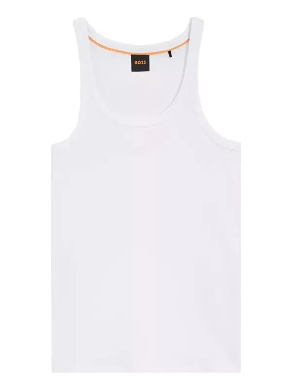 BOSS Sleeveless Crew-neck Vest - White