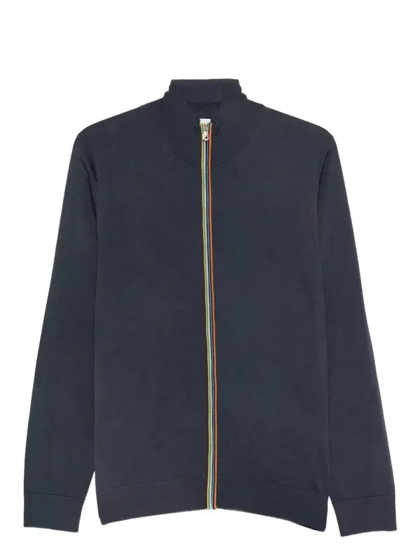 Paul Smith Signature Stripe Zip-through Cardigan - Blue