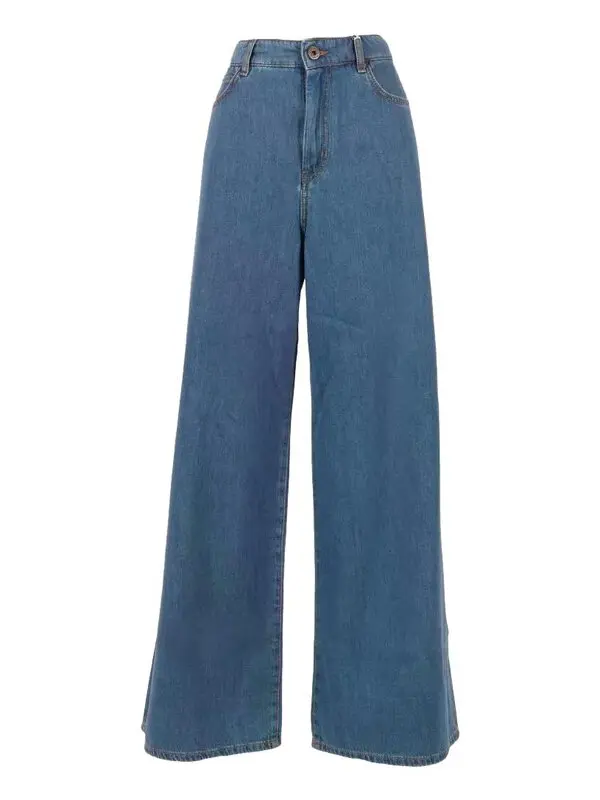 Max Mara Button-fastening Wide Leg Jeans - Blue
