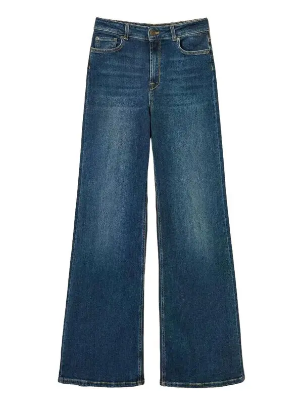 TWINSET Five-pocket Wide-leg Jeans - Blue