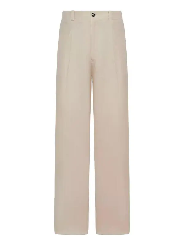 Giorgio Armani Pleated Trousers - Neutrals