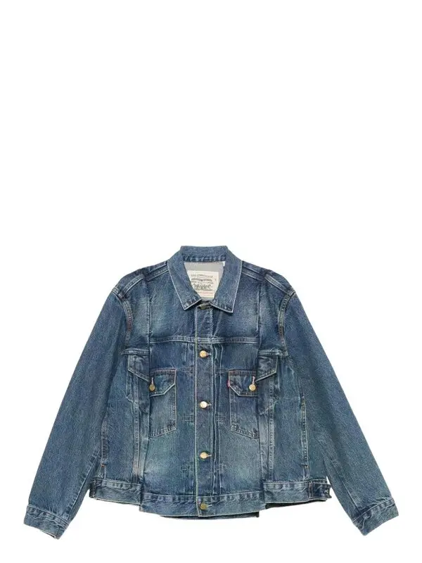 Sacai Buttoned Denim Jacket - Blue