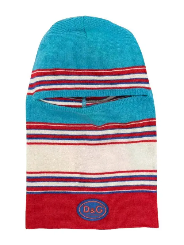 Dolce & Gabbana 2000s Striped Balaclava - Blue