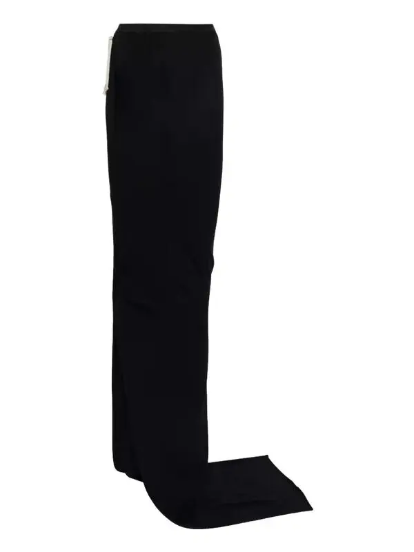 Rick Owens Maxi Skirt With Drawstrings - Black