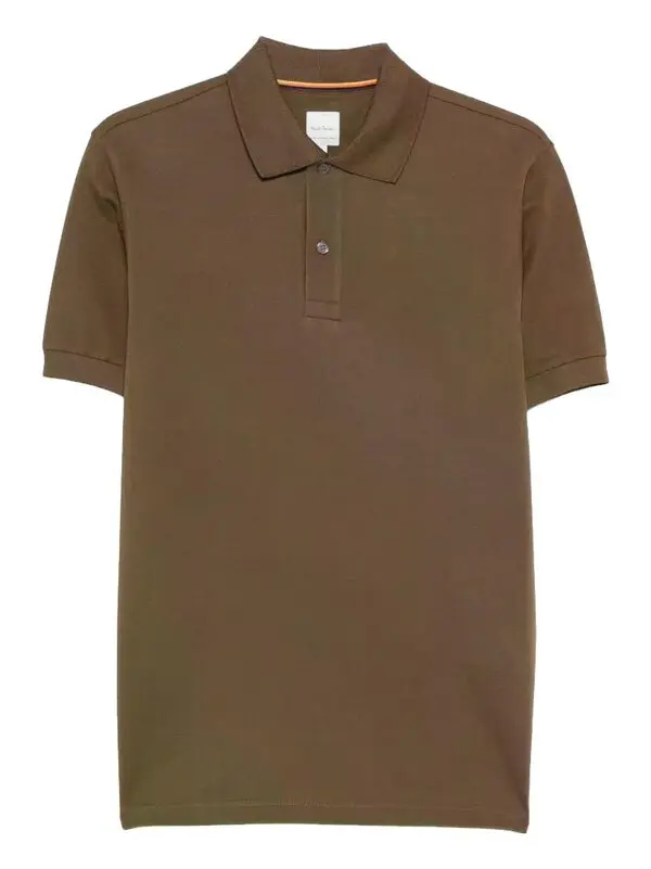 Paul Smith Artist Stripe Striped Placket Polo Shirt - Brown
