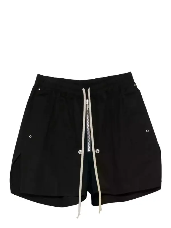 Rick Owens Drawstring Front Zip Shorts - Black