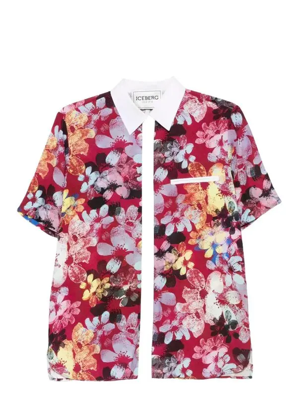 Iceberg Flora-print Shirt - Red