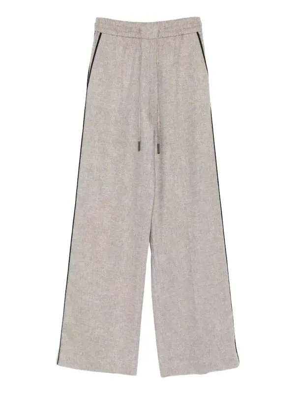 Iceberg Drawstring Piped Trousers - Grey