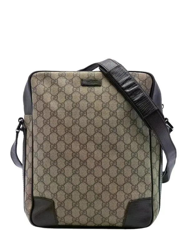 Gucci Gg Supreme Crossbody Bag - Brown