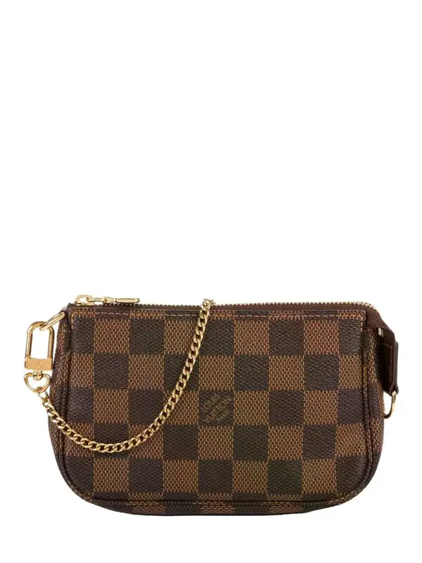 LOUIS VUITTON 2010 Checkered Chain Mini Bag - Brown