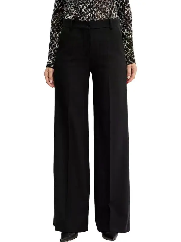 Luisa Spagnoli Button-fastening Wide Leg Trousers - Black