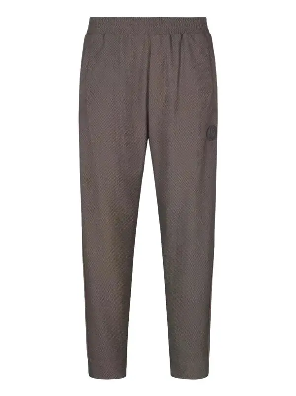 Giorgio Armani Stripe Logo Trousers - Brown