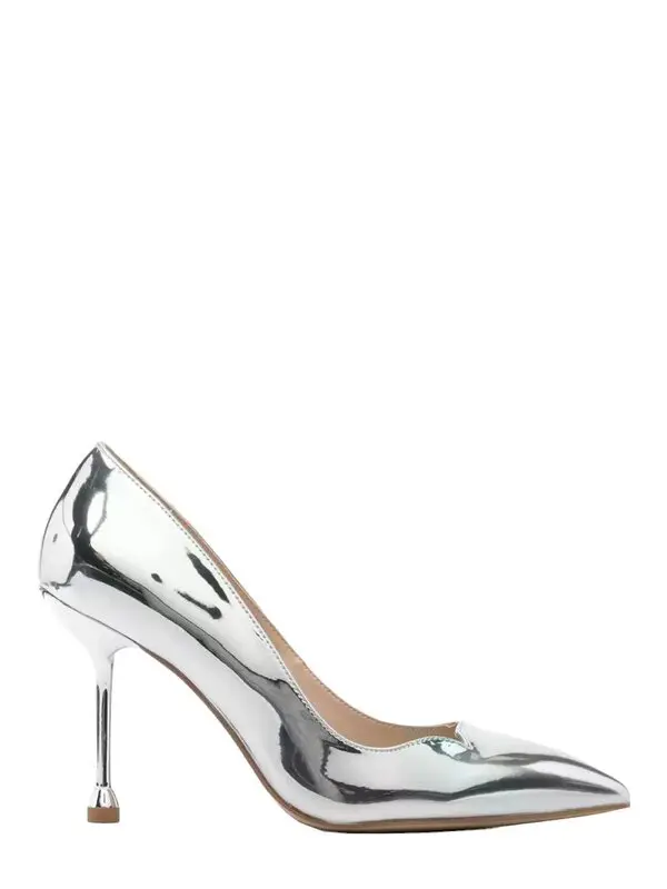 Liu Jo Pointed Leather Court Shoes - Silver