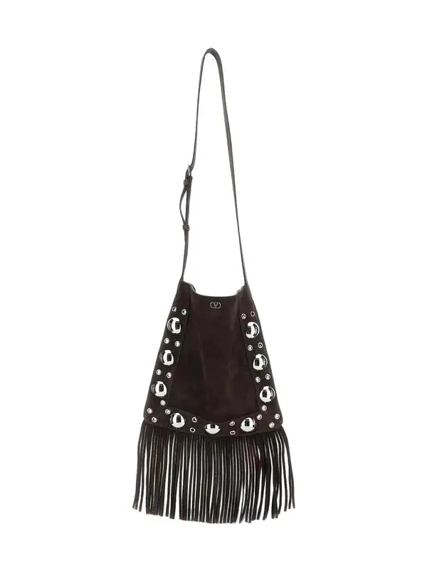 Valentino Garavani Fringed Shoulder Bag - Brown