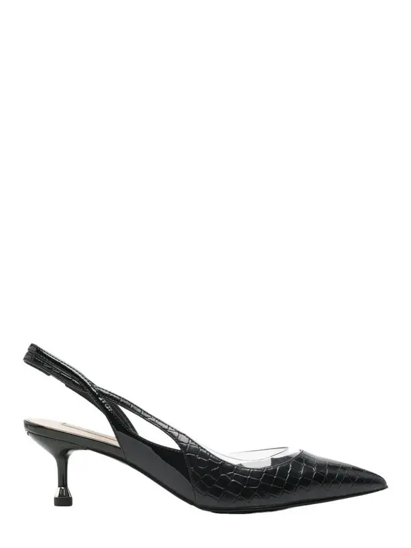 Liu Jo Crocodile Effect Leather Pumps - White