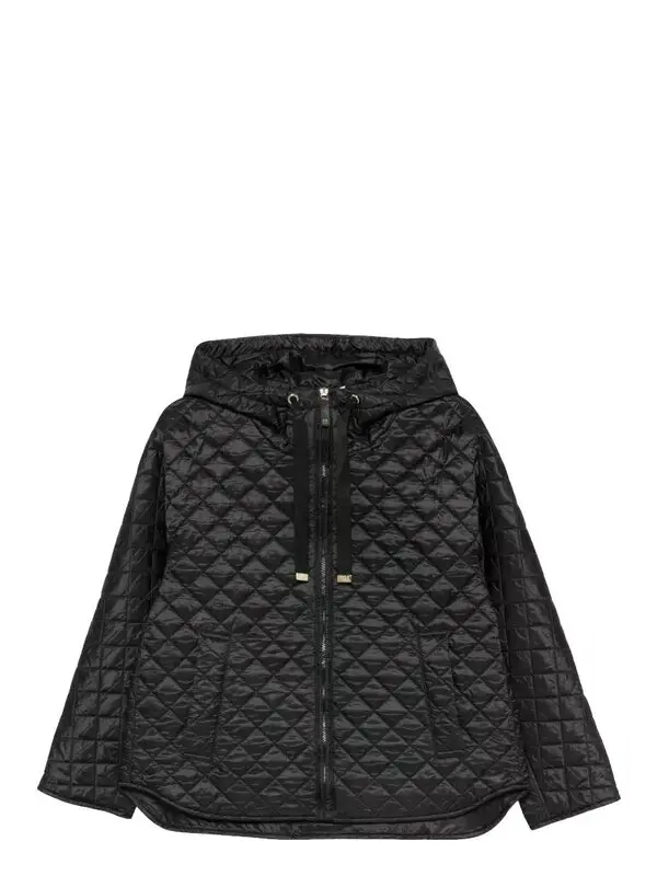 Max Mara Quilted Hooded Jacket - Black