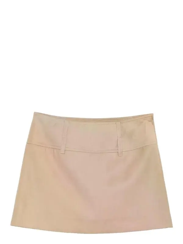 DUNST Fitted Skirt With Belt Loops - Neutrals