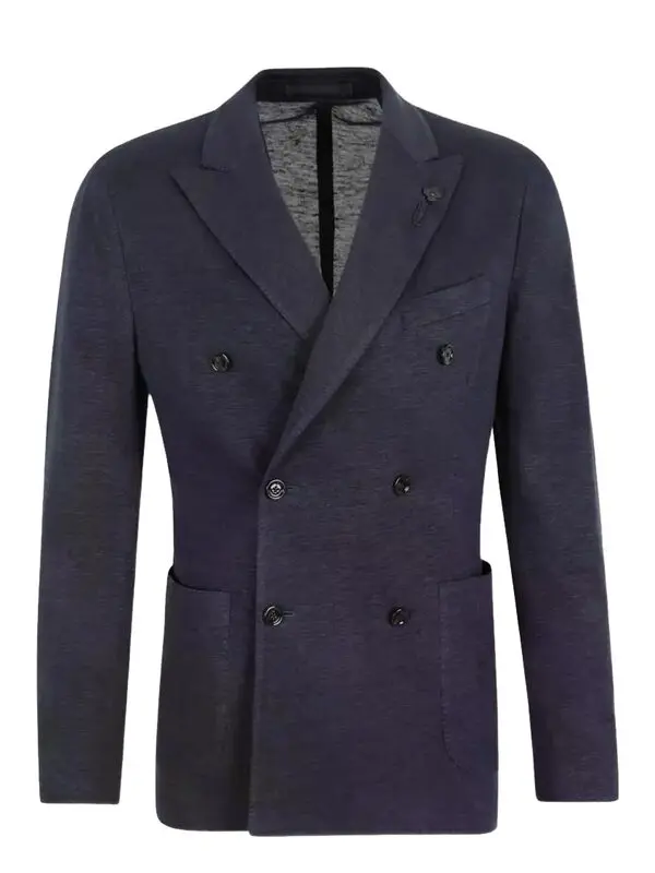 LARDINI Double-breasted Blazer - Blue