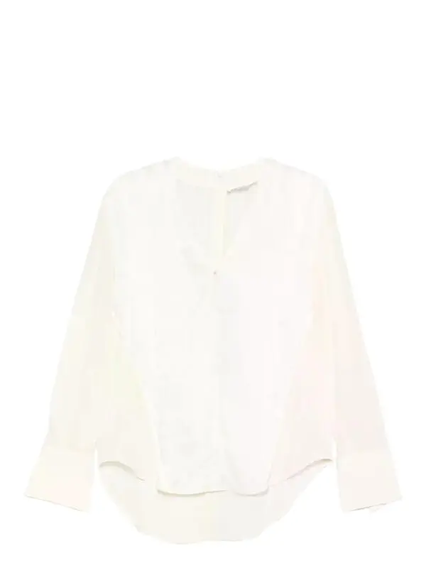 Victoria Beckham Cuff Detail Blouse - Neutrals