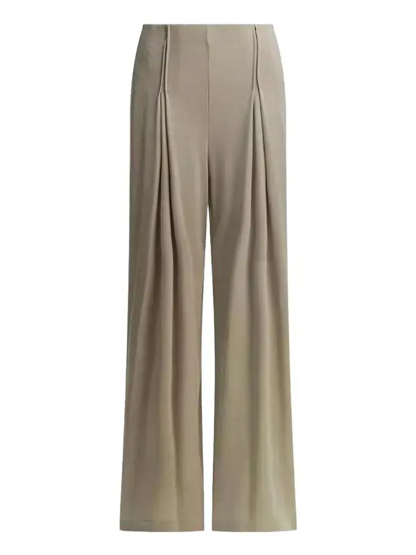 Max Mara Pleated Wide Leg Trousers - Neutrals