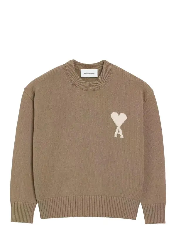 Ami De Coeur Crew-neck Sweater - Neutrals