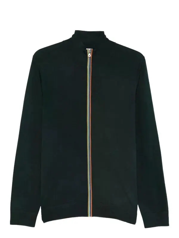 Paul Smith Signature Stripe Zip-through Cardigan - Green