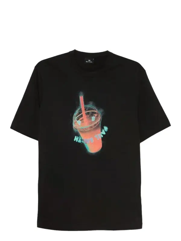 Paul Smith Drink-print T-shirt - Black