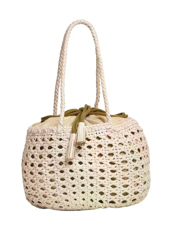 Dragon Diffusion Juventus Round Perforated Bucket Bag - Neutrals