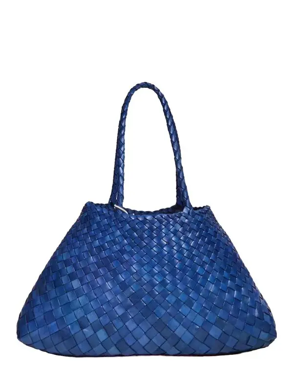 Dragon Diffusion Santa Croce Woven Shoulder Bag - Blue