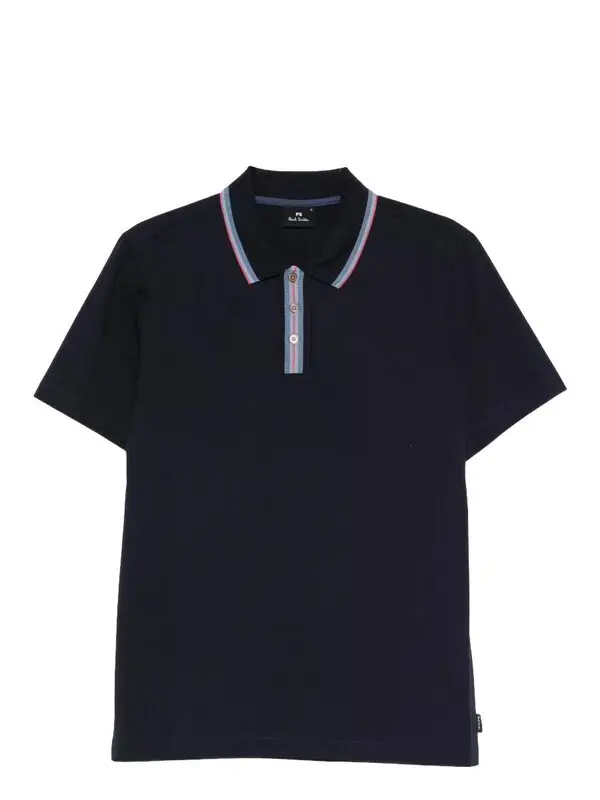 Paul Smith Striped Polo Shirt - Blue