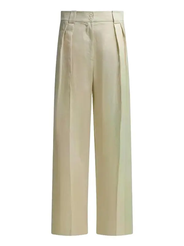 INES DE LA FRESSANGE PARIS Marlene Pleated Trousers - Neutrals