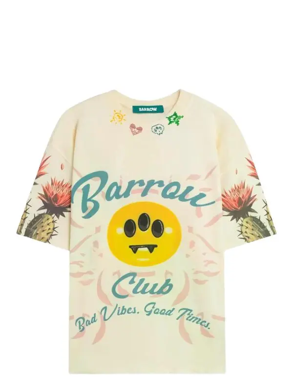 BARROW Cactus-print T-shirt - Neutrals