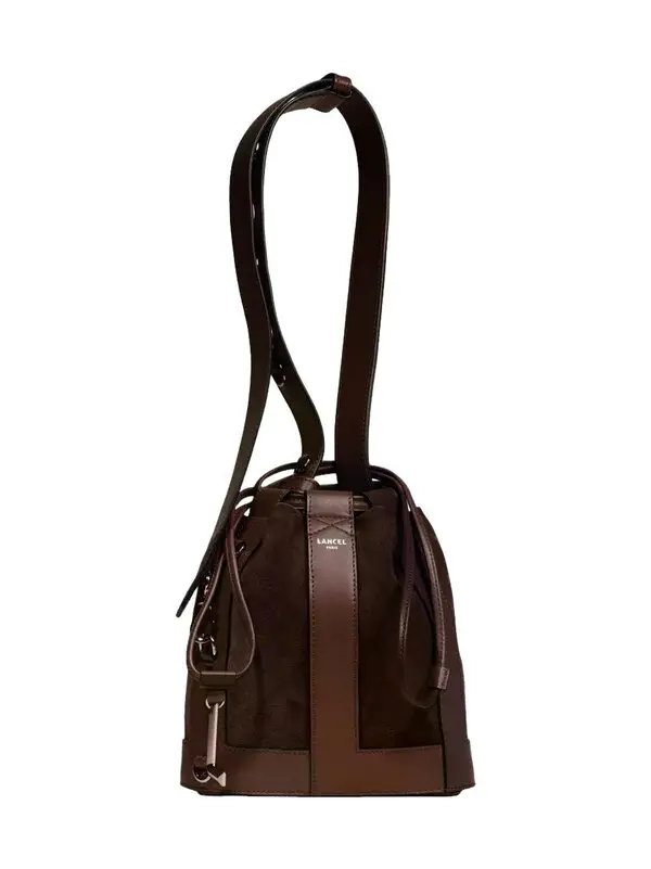 LANCEL Elles Suede Bucket Bag - Brown