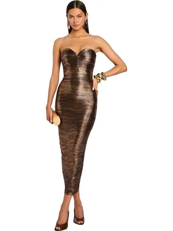 Retrofete Calypsa Dress - Metallic Bronze