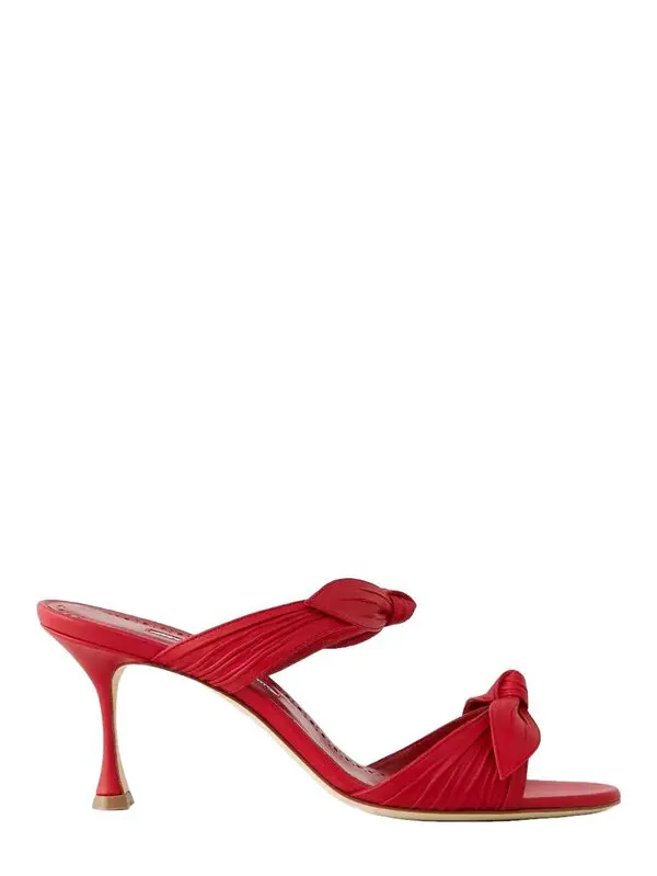 Manolo Blahnik Lollo Bow-strap Sandals - Red