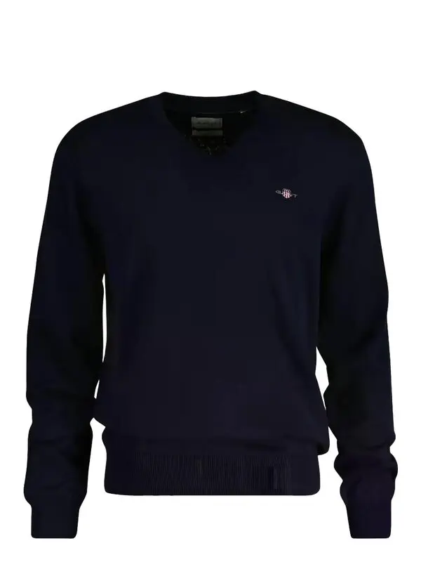 Gant Logo-embroidered Sweater - Blue