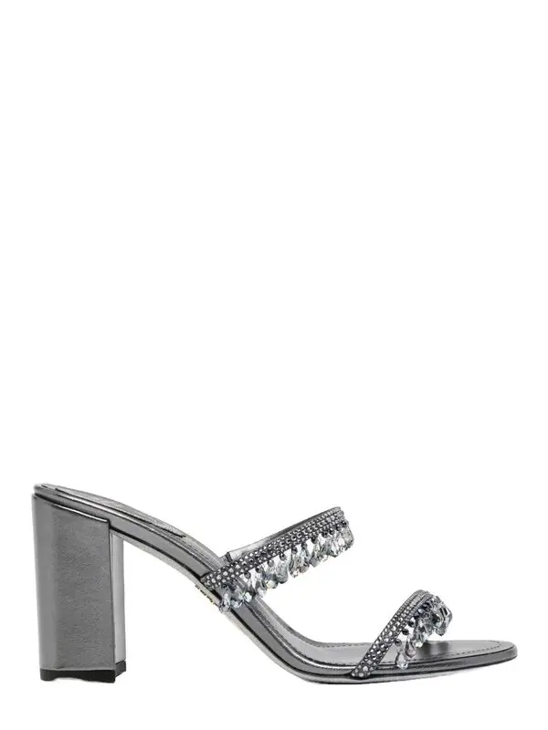 Rene Caovilla 65mm Chandelier Embellished Sandals - Grey