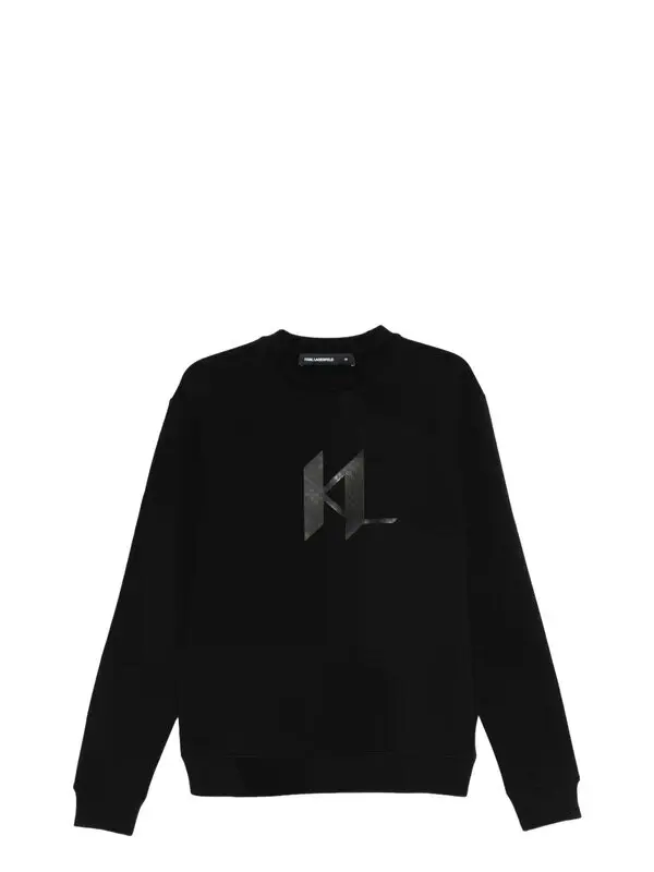 Karl Lagerfeld Logo-print Crew-neck Sweatshirt - Black