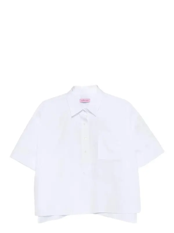 CUANTICO Collared Polo Shirt - White