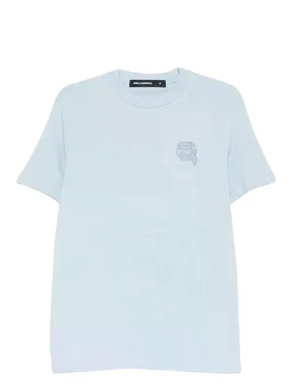 Karl Lagerfeld Logo-detail T-shirt - Blue