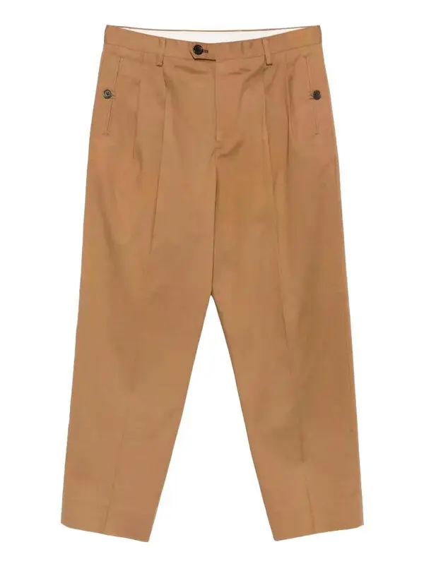 Paul Smith Pleated Wide-leg Trousers - Brown